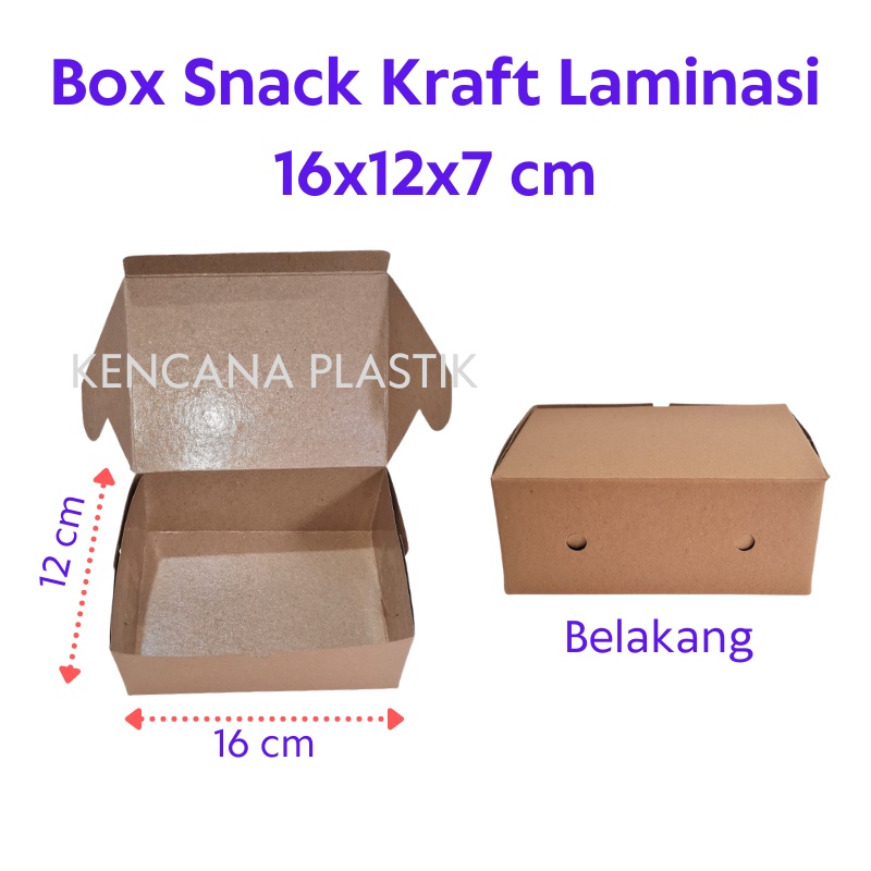 Jual Dus Snack Box Kraft Laminasi l Dus Kotak Kue Makanan l Box Snack ...