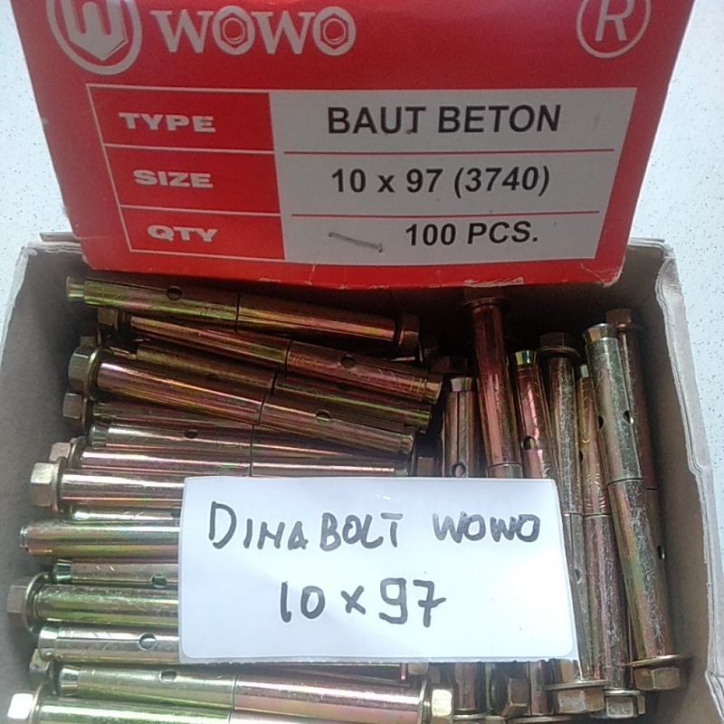 Jual Dinabolt Wowo 10x97/ Baut Mur Tembok 10x97 | Shopee Indonesia