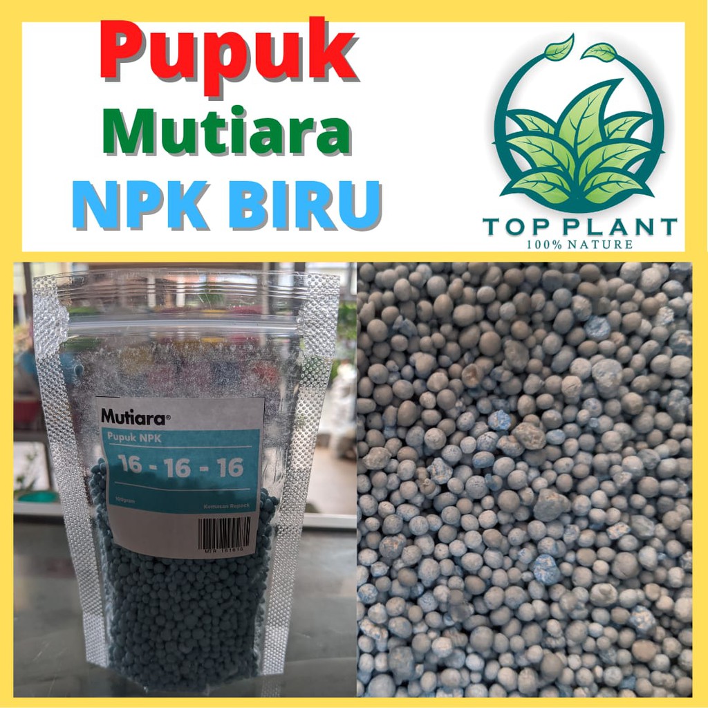 Jual Pupuk Npk Mutiara Biru 16-16-16 100 Gram | Shopee Indonesia