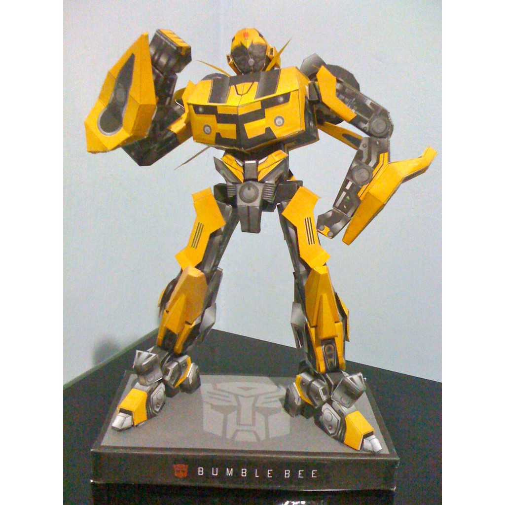 Jual DIY Papercraft Lembar Kertas Pola Robot Transformer Bumble Bee ...