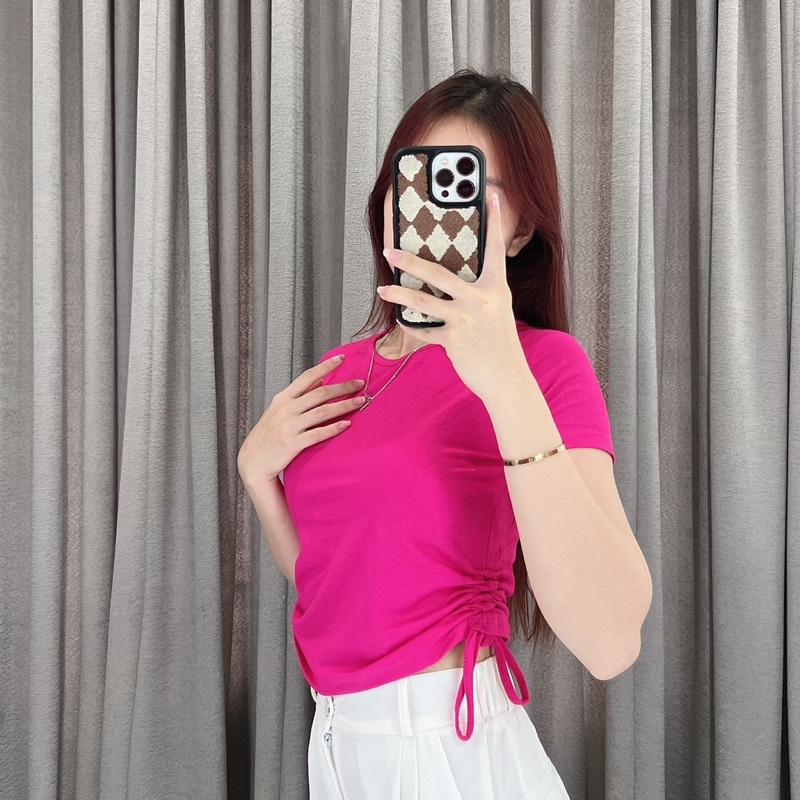 Jual Crop Top Serut Samping | Atasan Wanita Serut Samping | Shopee ...