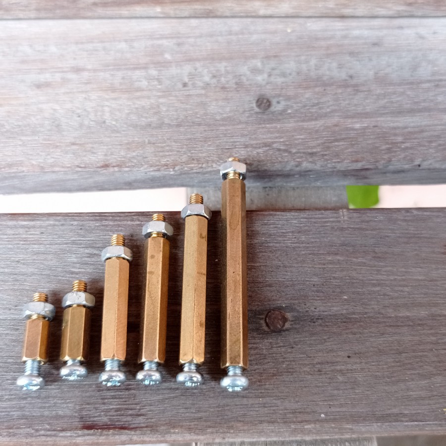 Jual Spacer besi 0,8 Cm 0,8cm 8mm 8 mm Kuningan Male Female + Mur Baut M3 | Shopee Indonesia