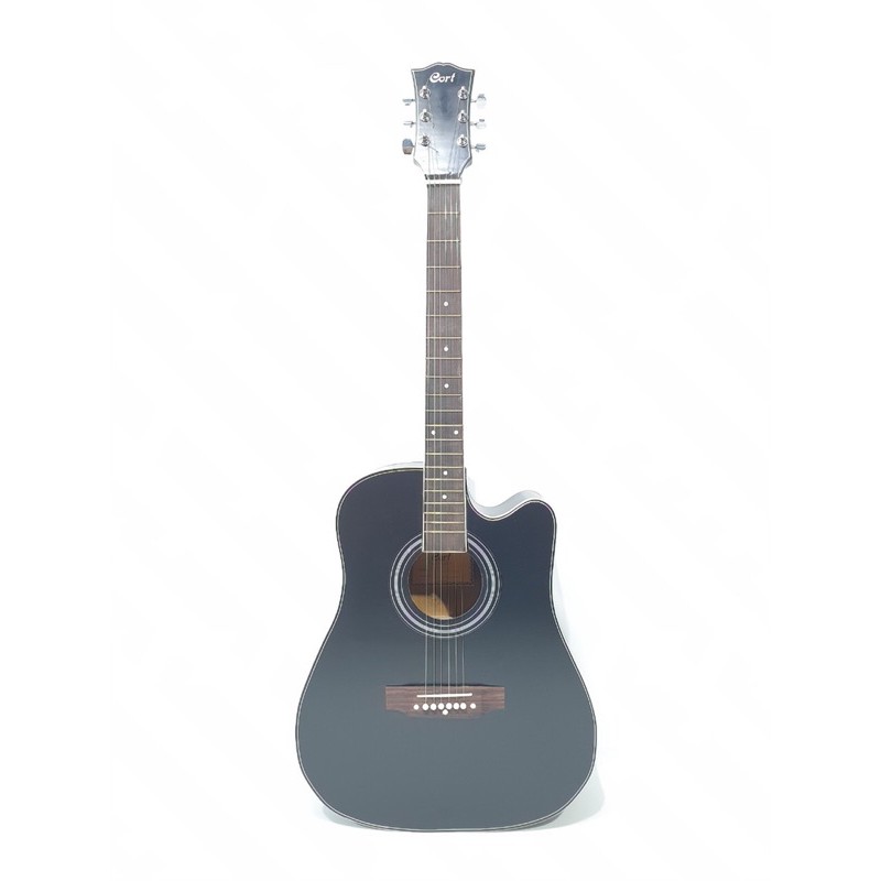Jual Gitar Akustik Merk Cort Hitam Natural Jumbo Sunkay Trusrod Senar ...