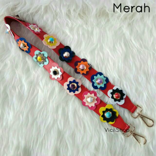 Jual TALI PANJANG MERAH FLOWER RAINBOW | Shopee Indonesia