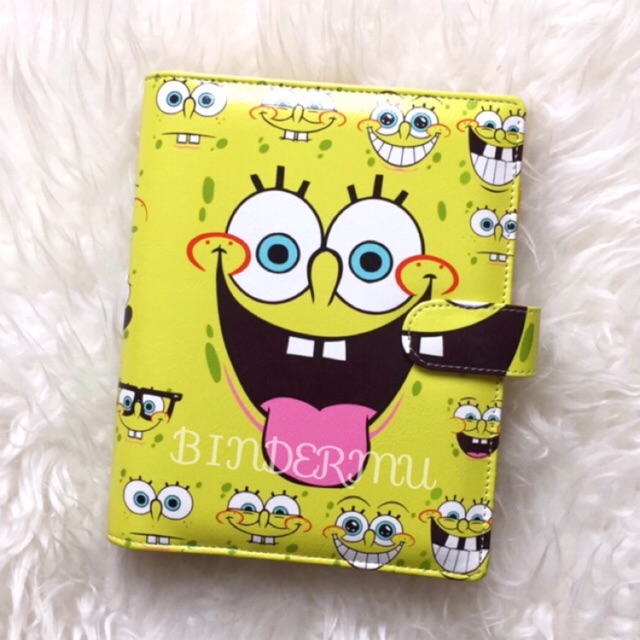 Jual Binder READY Spongebob Printing Kulit Multiring 20ring A5 / 26ring ...