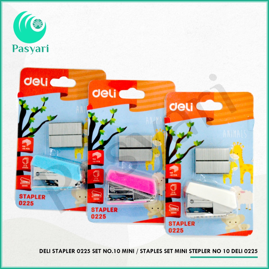 Jual Deli Stapler 0225 Set No.10 Mini / Staples Set Mini Stepler ...
