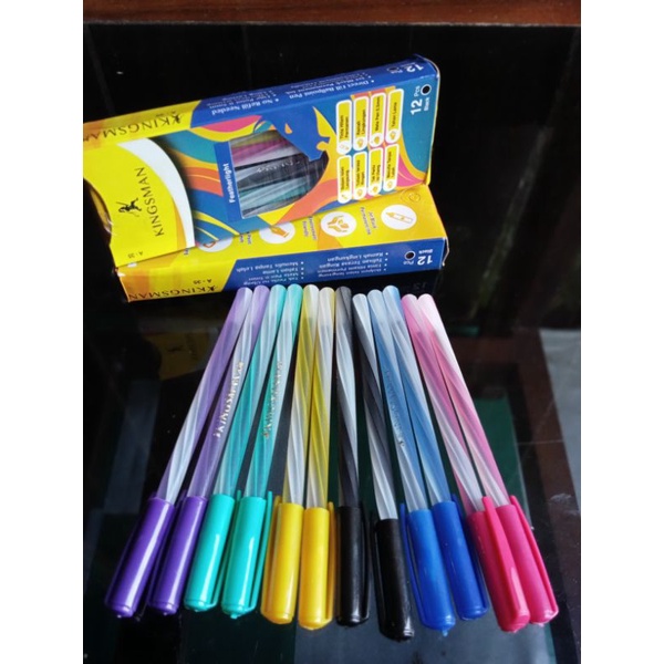 Jual Bolpoint Polpen Pen Pulpen ulir warna tinta hitam harga satuan ...