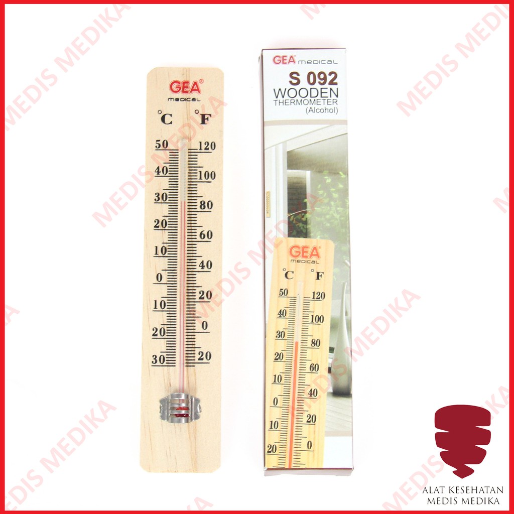 Jual Thermometer Ruangan Wooden Ruang Kayu Thermo Dinding Termometer ...