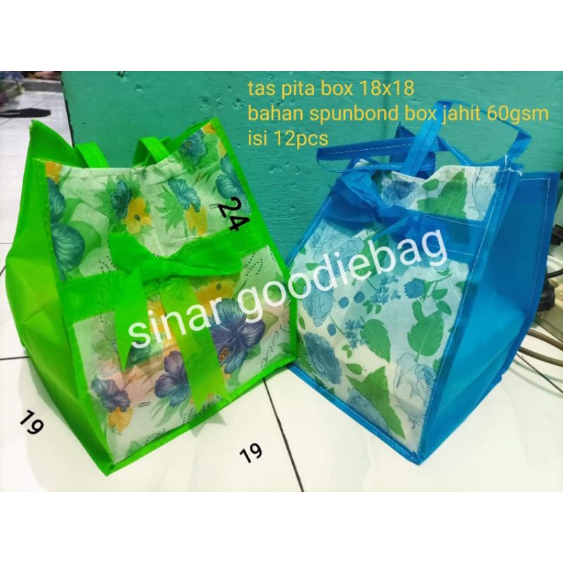 Jual tas spunbond pita hajatan/ box nasi 18 x 18 isi 12pcs( 1 lusin ...
