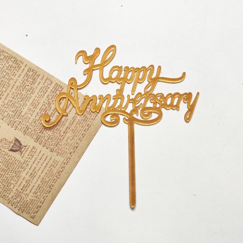 Jual Topper tulisan happy anniversary | Shopee Indonesia