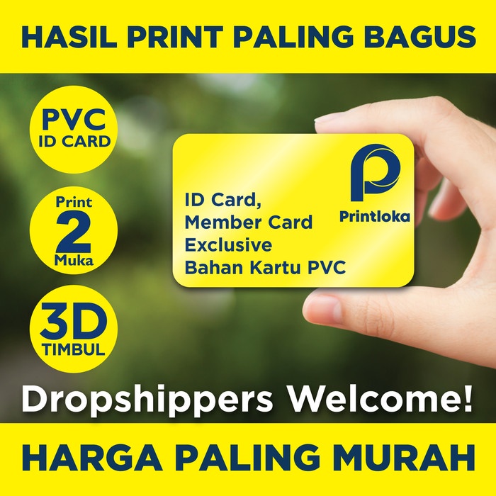 Jual Id Card - Print Id Card 3D Timbul Eksklusif Kartu Member Pvc Doff ...