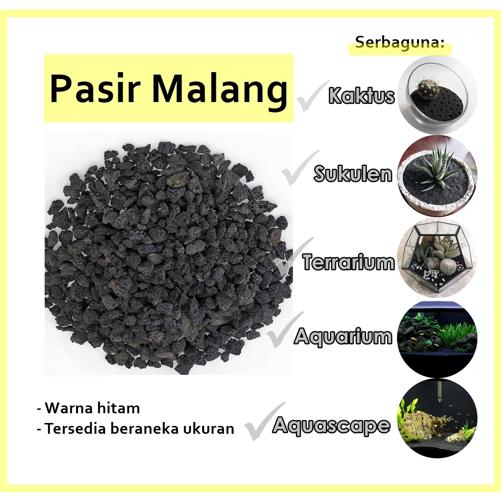 Jual Pasir Malang 1000 gr / Pasir Vulkanik / Lava Sand Untuk Aquascape ...