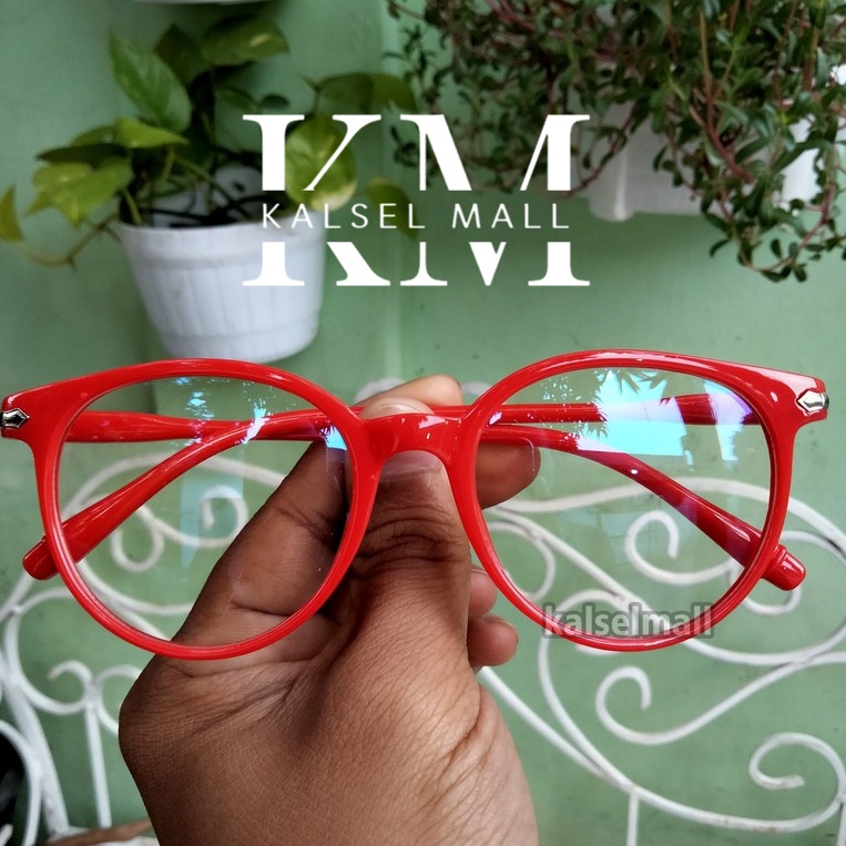 Jual Kacamata Frame Anti Radiasi Metal Gaya Retro Model Oval Bulat Lonjong Untuk Pria / Wanita ...