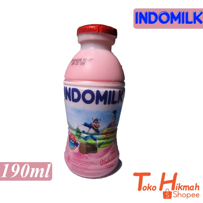 Jual Indomilk Strawberry Botol 190 ml | Shopee Indonesia