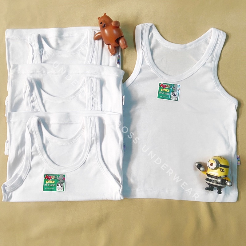 Jual (3pcs) Kaos Dalam AGREE Kids Katun Halus / Singlet putih / Singlet ... Jual (3pcs) Kaos Dalam AGREE Kids Katun Halus / Singlet putih / Singlet ...