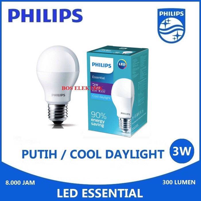 Jual Lampu Philips LED Essential 3W 3 Watt | Shopee Indonesia