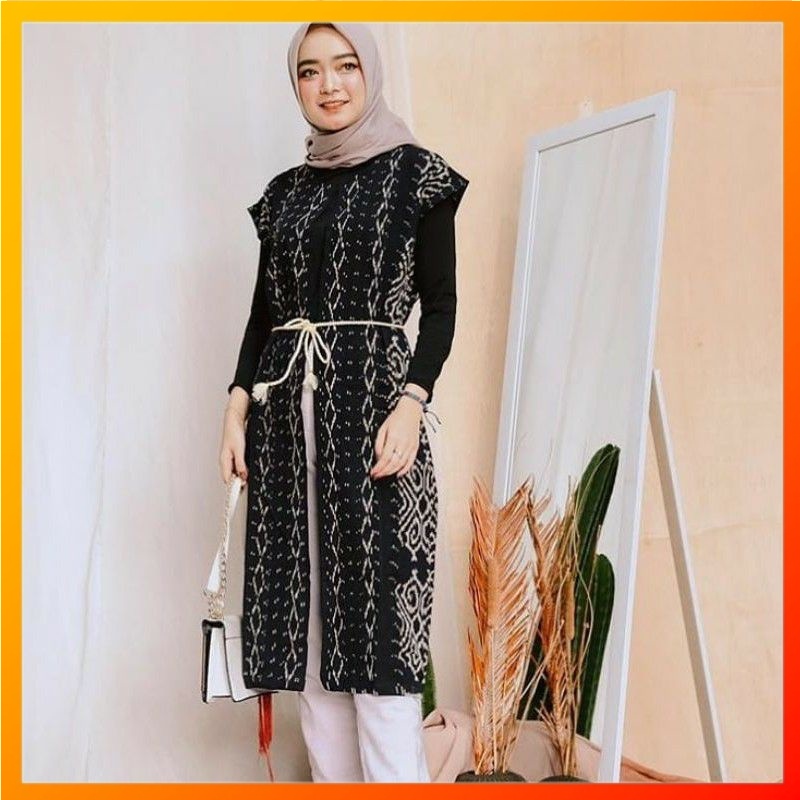 Jual baju batik tenun Outer Tenun Outer Etnik Dress tenun Dress etnik ...