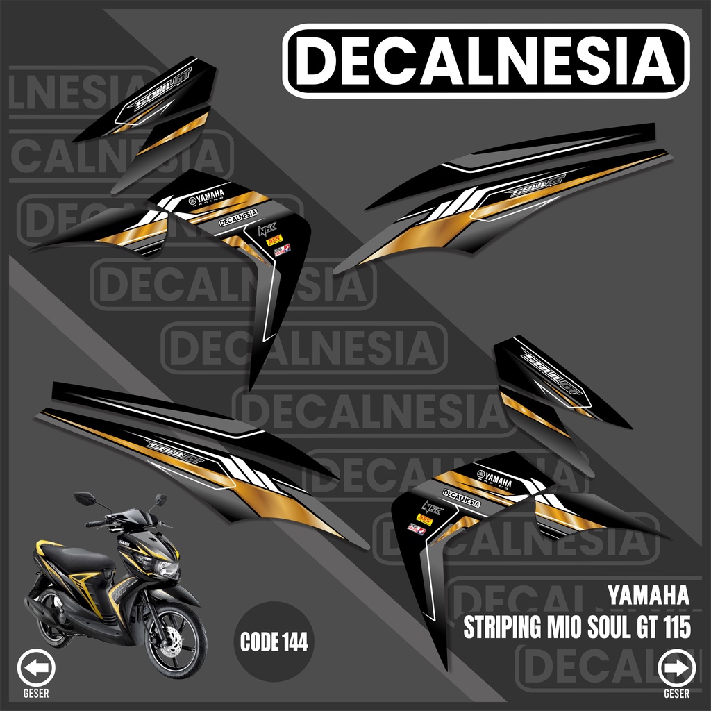 Jual Sticker Striping Mio Soul GT 115 2012 2013 2014 Stiker Motor Yamaha Simple Variasi Decal ...