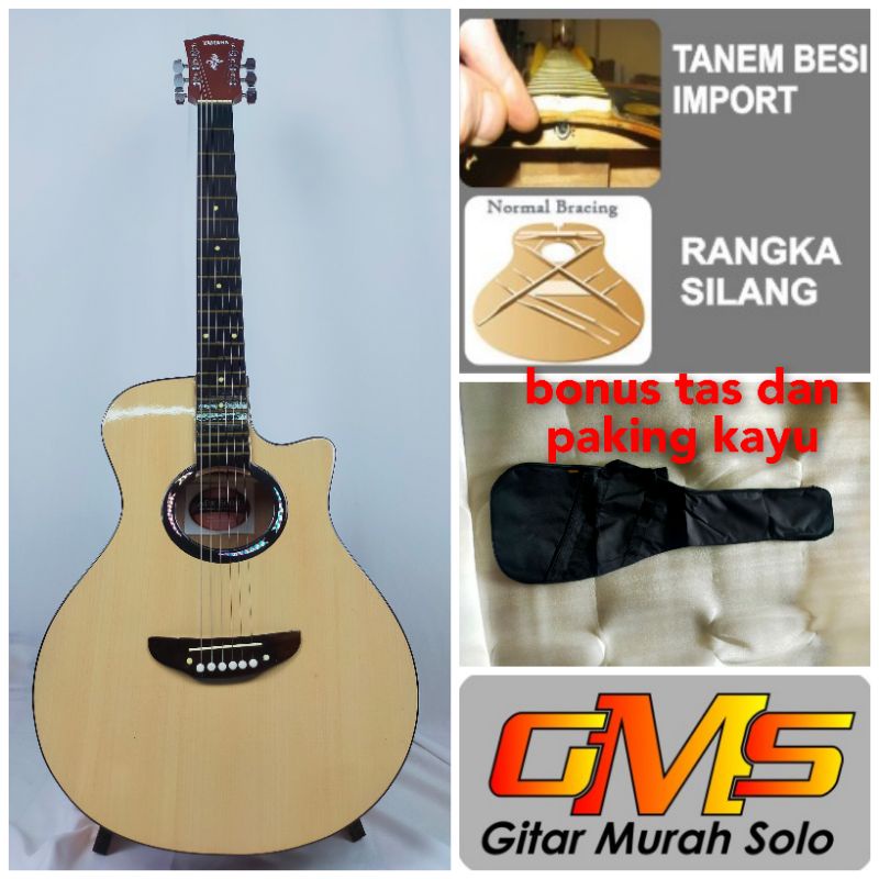 Jual gitar akustik yamaha apx 500ii tanem besi termurah senar bagus ...
