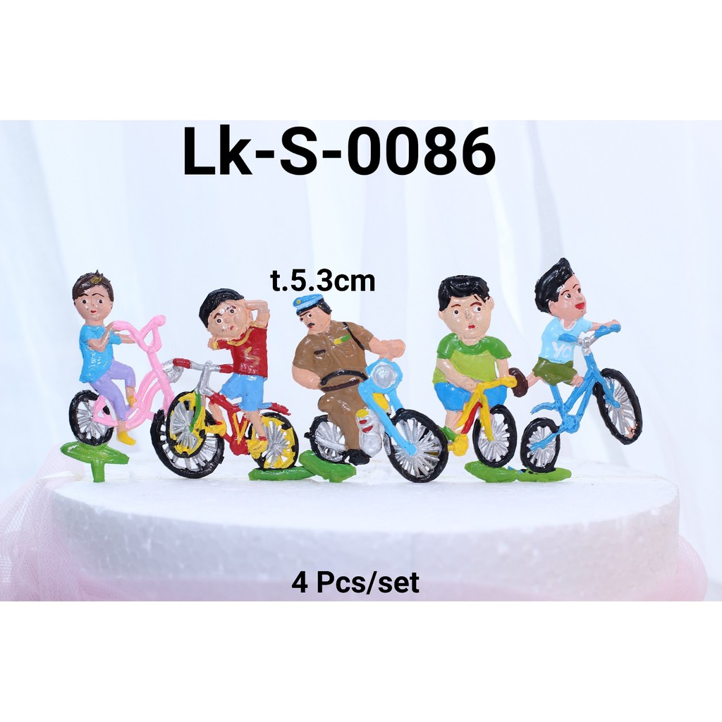 Jual LK-S-0086 Topper mainan KARAKTER lokal Shiva Sepeda Tusuk 2D ...