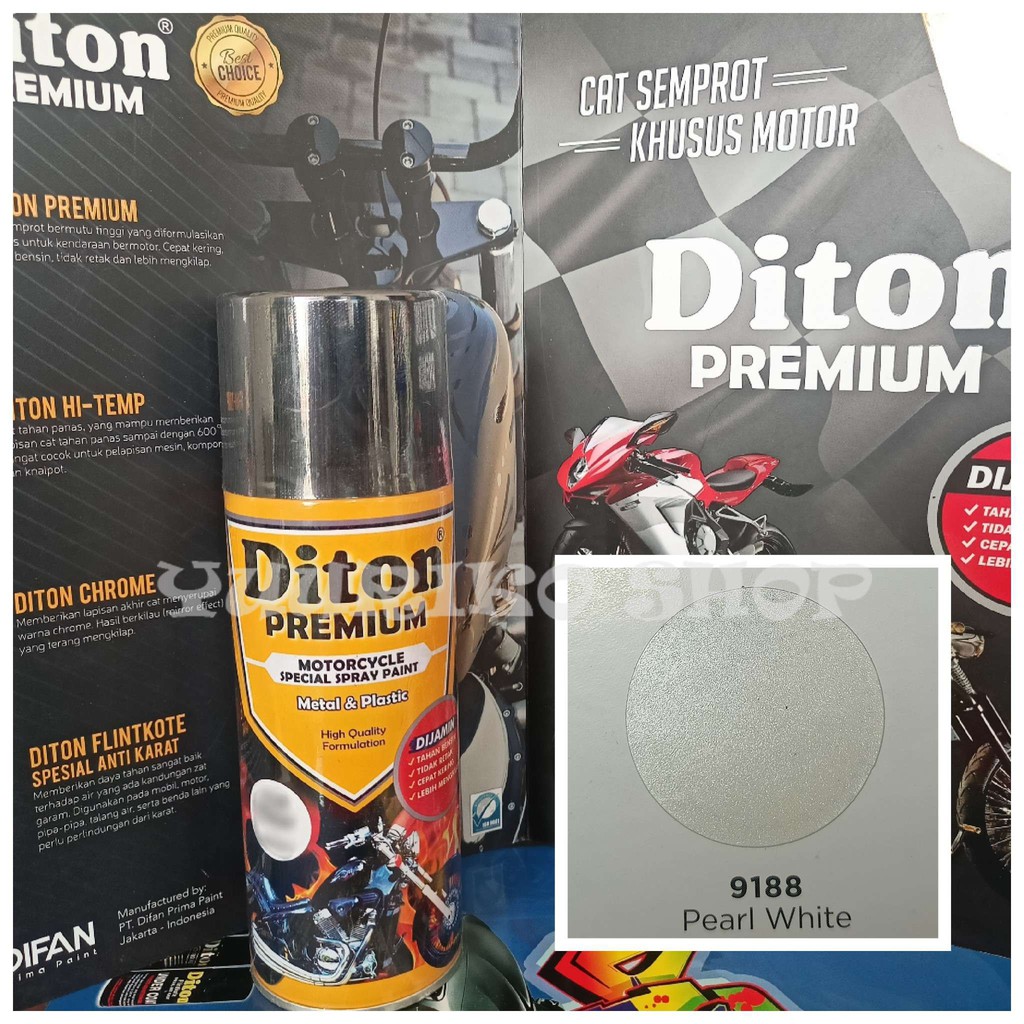 Jual Diton premium 9188 pearl white putih mutiara isi 400cc pilok Pylox pylok cat semprot ...