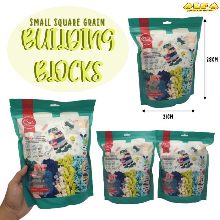 Jual Toko Mainan ALFA Small Square Grain Building Block 120pcs 6059Y ...