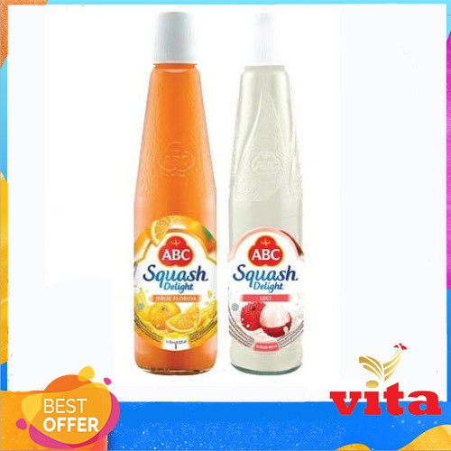 Jual ABC Squash Delight Florida Orange/Lychee Botol 525ml | Shopee ...