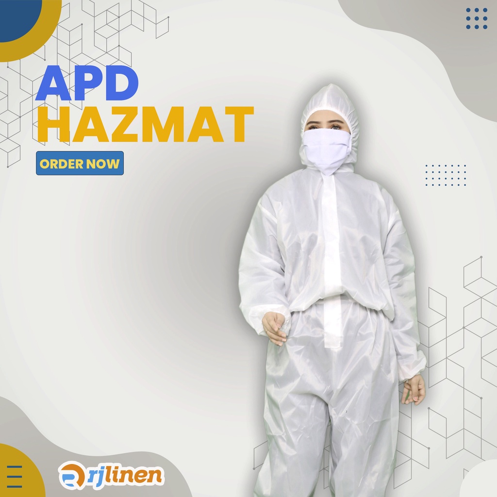 Jual Hazmat Suit Medis Waterproff Anti Air Baju APD Alat Pelindung Diri ...