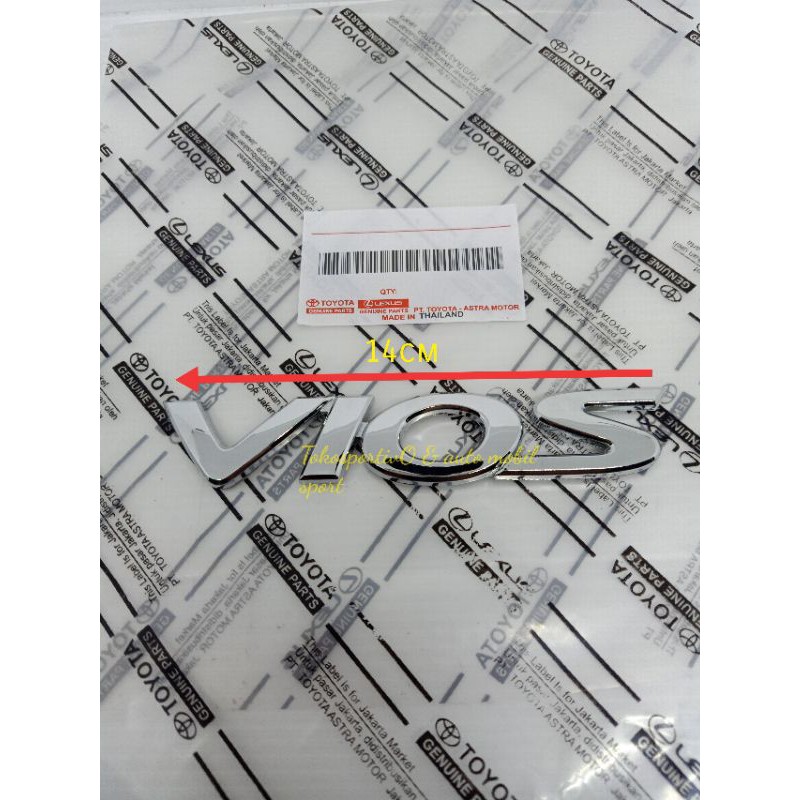Jual Tulisan Emblem Huruf Stiker Lambang Logo Toyota Vios Lama chrome ...