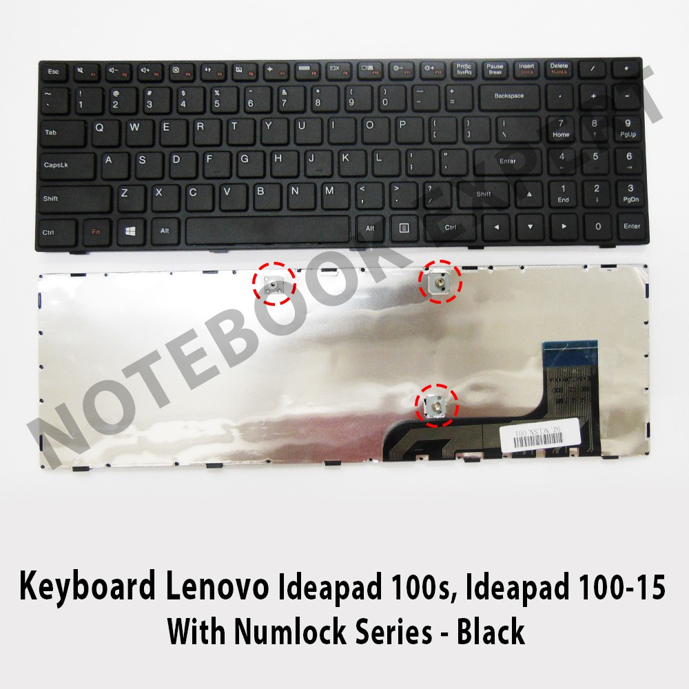 Jual Keyboard Lenovo Ideapad 100-15, Ideapad 100s With Numlock Black ...