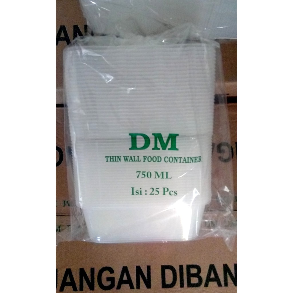 Jual Thinwall DM Food Container Ukuran 750 mL Persegi Panjang ...