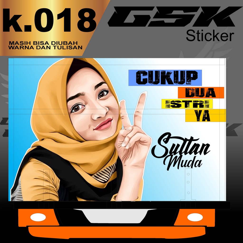 Jual Stiker Decal Bak Belakang Truk Canter Stiker Bak Truk Giga Stiker ...