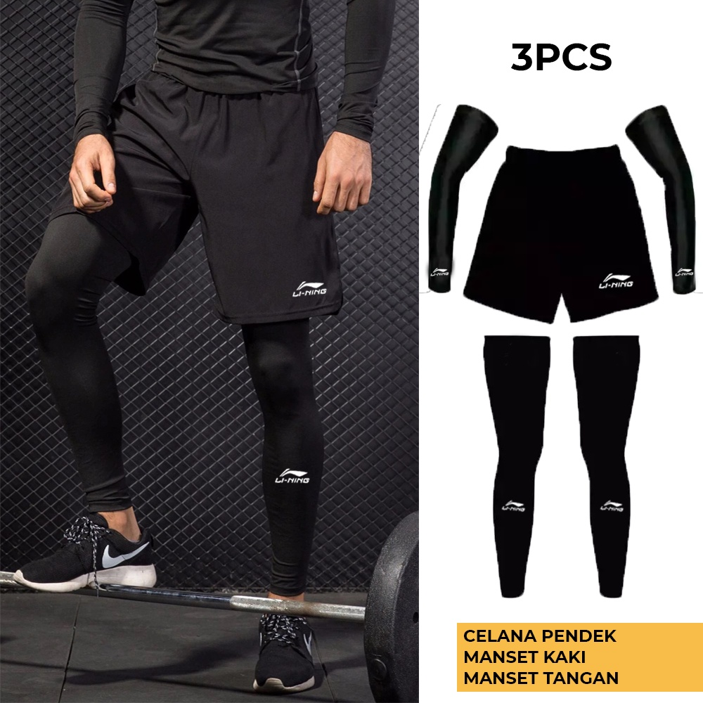 Jual SETELAN MANSET KAKI CELANA PENDEK MANSET TANGAN SPORT PERLENGKAPAN ...