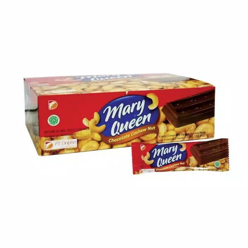 Jual COKLAT MARRY QUEEN COKLAT KACANG MEDE 1 BOX ISI 24 PCS @15GR ...