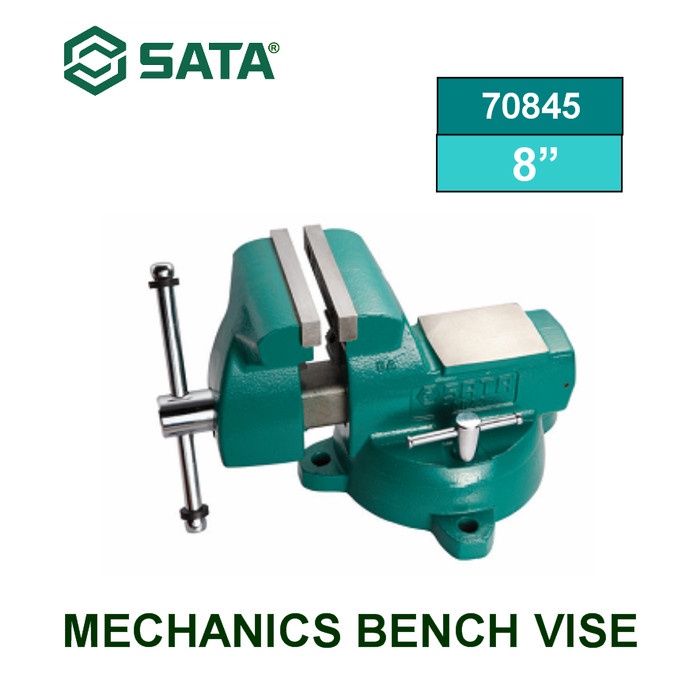 Jual SATA 70845 Ragum Mechanics Bench Vise 8 Inch | Shopee Indonesia