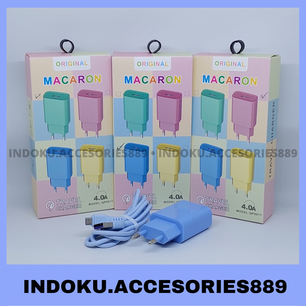 Jual Travel Charger Macaron MICRO USB 4.0A Fast Charge ORIGINAL | Shopee Indonesia