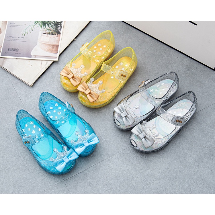 Jual Sepatu jelly crown Princess Frozen cinderella | Shopee Indonesia