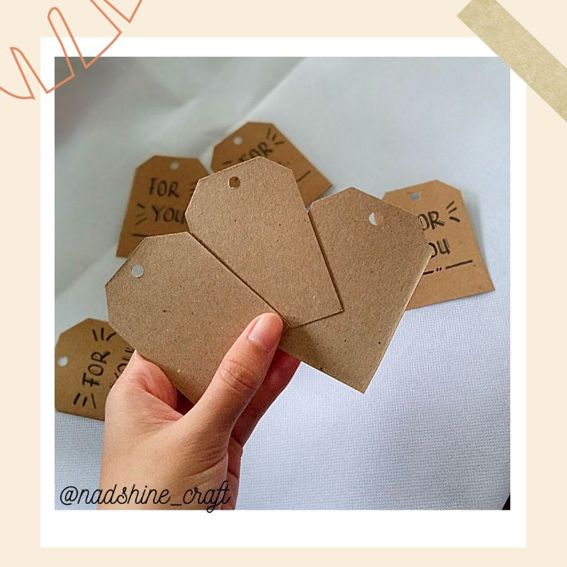 Jual Hang tag rustic/label tag/hang tag craft/label hand made/hang tag ...