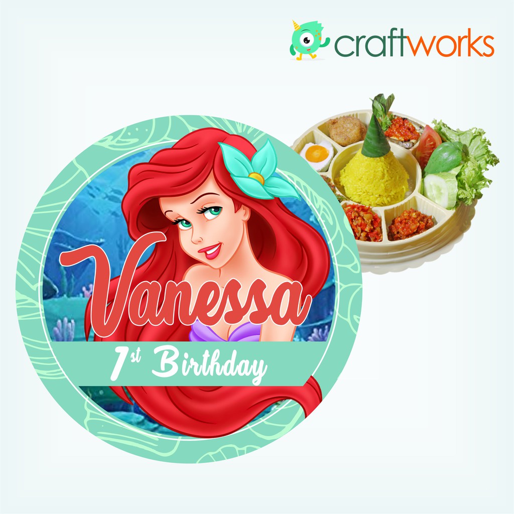 Jual LABEL STICKER KOTAK / TUMPENG MINI - CUSTOM | Shopee Indonesia