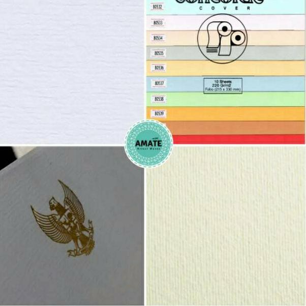 Jual Harga TERMURAAH.. Kertas Concorde Laid Karton 220gsm A4 Warna isi ...