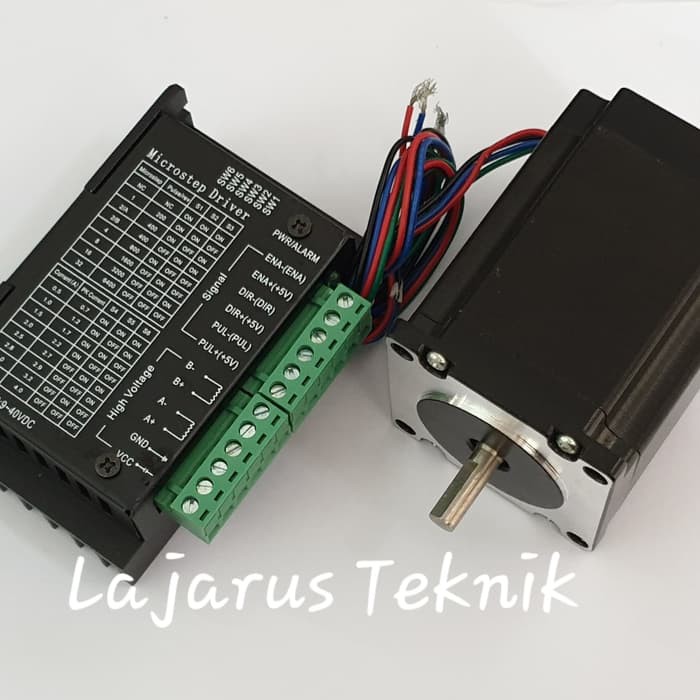 Jual 1 Set Stepper Motor 57 / Nema 23 / 5718HB3401 1.8 + Driver TB6600 4A | Shopee Indonesia
