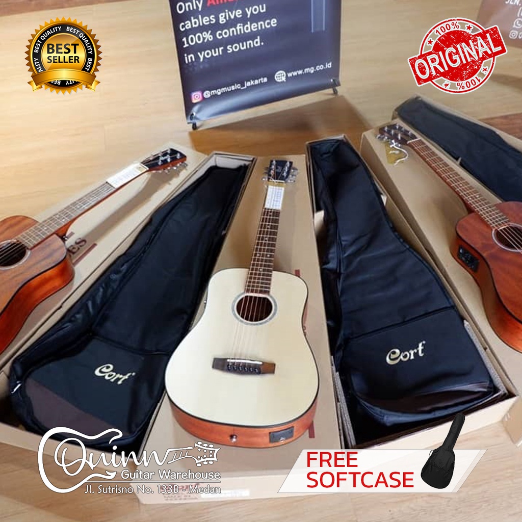 Jual Gitar Akustik CORT AD Mini Original elektrik termurah terlaris ...