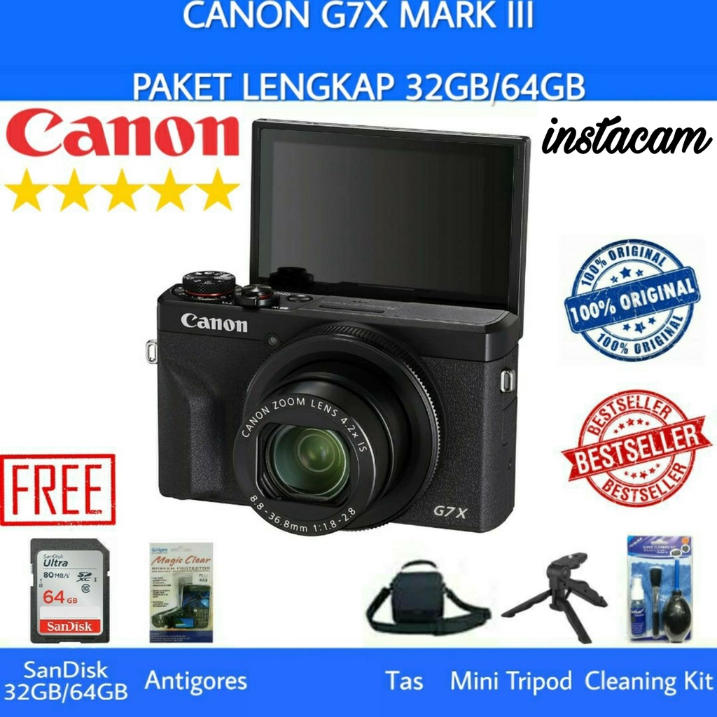 Jual CANON POWERSHOT G7X MARK III / MARK 3 / CANON G7X MARK III / CANON G7X III WIFI ORIGINAL ...