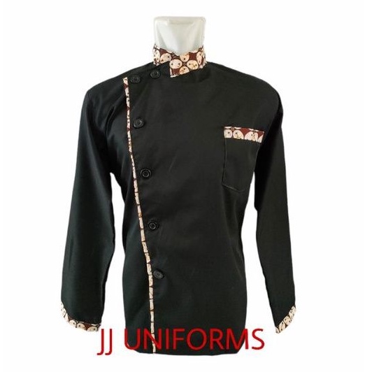 Jual Baju chef hitam 025- Seragam Koki - Seragam Chef - Baju waiters ...