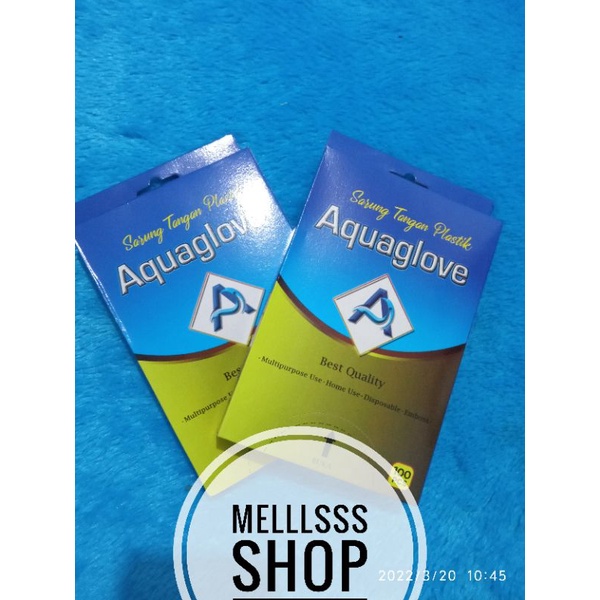 Jual SARUNG TANGAN AQUAGLOVE ISI 100 LEMBAR | Shopee Indonesia