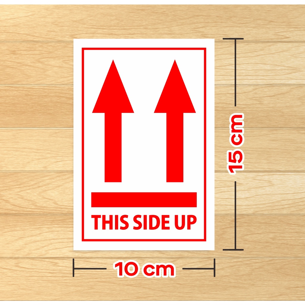 Jual Stiker Label Pengiriman Fragile This Side Up Sticker Panah Atas 15 ...