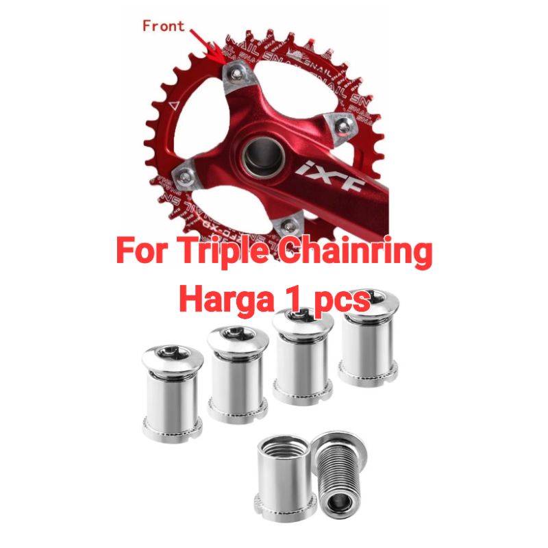 Jual Baut Triple Chainring Sepeda Baut Bolt Chain ring Stainless ...