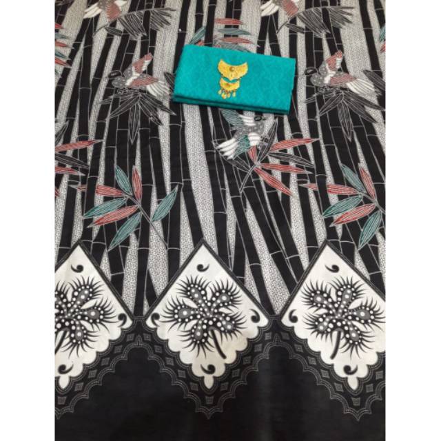 Jual Kain batik motif bambu hitam manis batik radit (Seragam batik ...