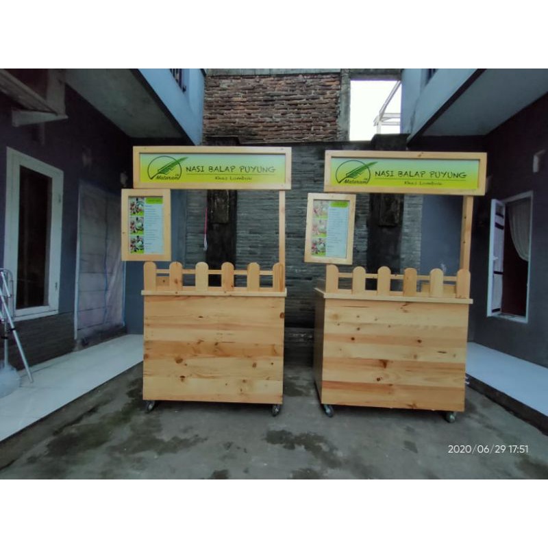 Jual gerobak kayu murah/gerobak kayu jati belabda/gerobak minimalis ...
