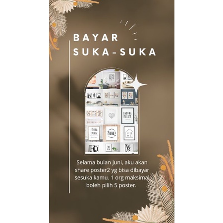 Jual Poster bayar seikhlasnya a/n Sahlan | Shopee Indonesia